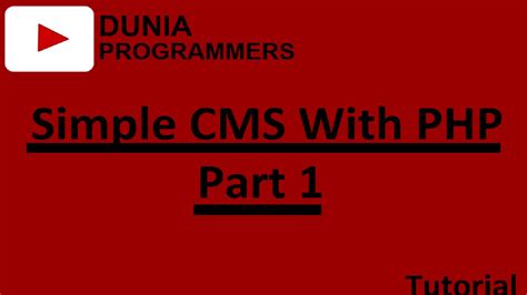 Membuat Cms Sendiri Dengan Php Youtube