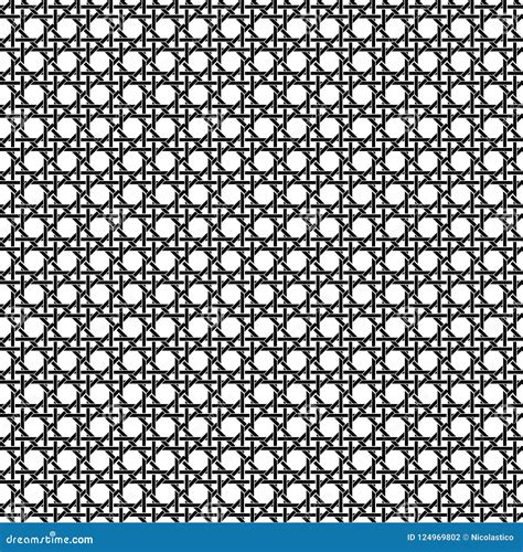 Rattan Chair Pattern Vector Illustration 124969802