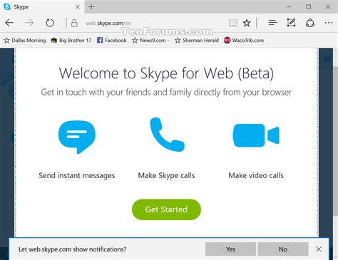 Add Or Remove Sites For Microsoft Edge Web Notifications In Windows 10