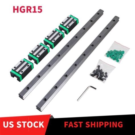2x Hgr15 300 1200mm Linear Guide Linear Rail 4 X Hgh15ca Slide Block For Cnc Ebay