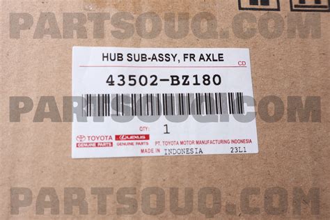 Hub Sub Assy Fr Axl 43502bz180 Toyota Parts Partsouq