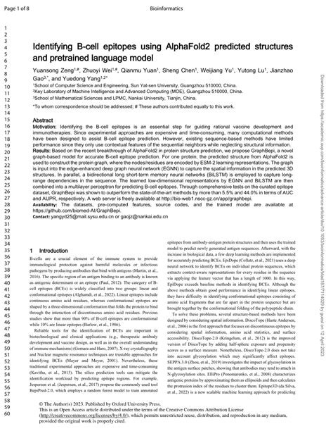 Pdf Identifying B Cell Epitopes Using Alphafold2 Predicted Structures And Pretrained Language