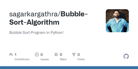 GitHub Sagarkargathra Bubble Sort Algorithm Bubble Sort Program In Python
