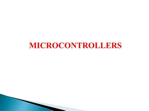 Microcontroller Presentation PPTX Computing Technology Computing