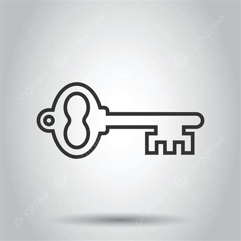 Flatstyle Key Icon Vector Illustration Of Passwords On A White Isolated