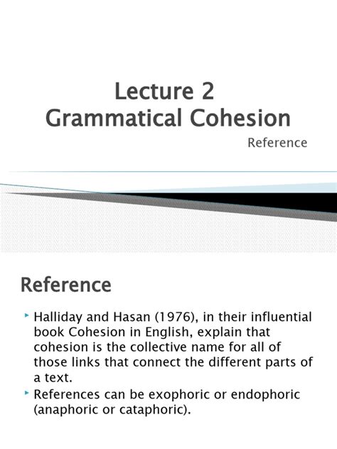 Grammatical Cohesion Reference Pdf Phrase Pronoun