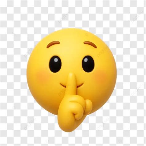 Shhh Emoji Face Cartoon Illustration Emoticon Shhh Quiet Png