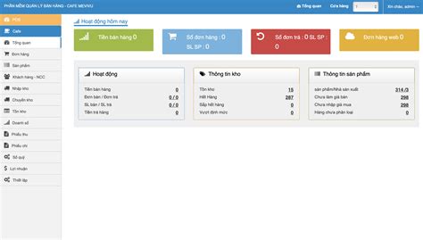Phần Mềm Website App Quản Lý Bán Hàng Cafe Bàn Php Online Update 2022 V22 Mevivu Technology