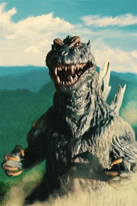 Artstation Godzilla 1984 [based On Noriyoshi Ohrai Poster Yuji Sakai