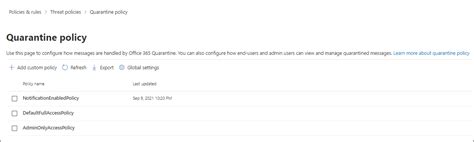 Karantina Ilkeleri Microsoft Defender For Office 365 Microsoft Learn