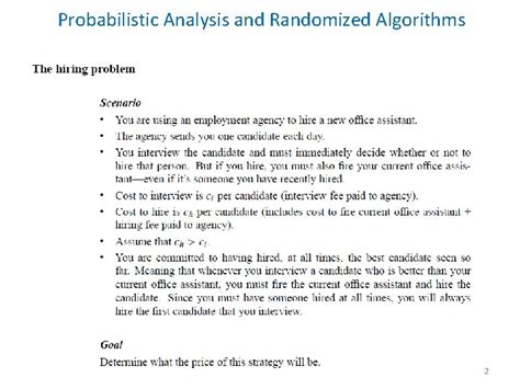 Chapter 5 Probabilistic Analysis And Randomized Algorithms Introduction