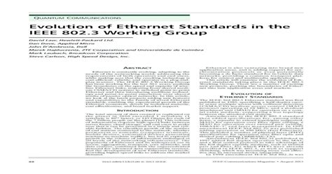 Pdf Evolution Of Ethernet Standards In The Ieee 802 3 Working Dokumen Tips