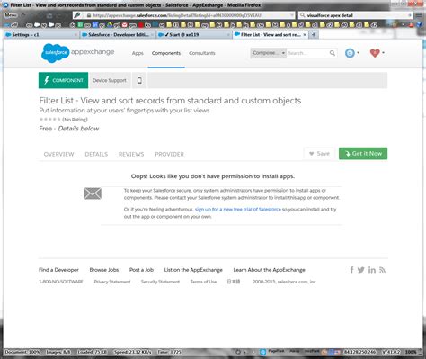 Permissions Ho To Install The Lightning Component Filter List View