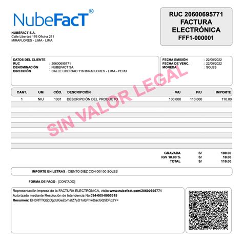 Formato De Factura Ejemplo De Una Factura Version 33 Ejemplo Sencilloformato De Una Factura