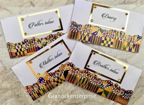 Customized Ghana Engagement Envelopes Clipkulture