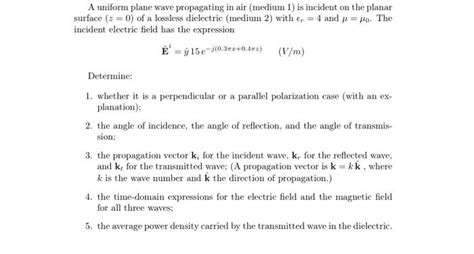 A Uniform Plane Wave Propagating In Air Medium 1