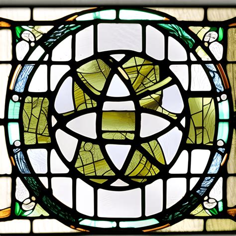 Celtic Square Stained Glass Window · Creative Fabrica