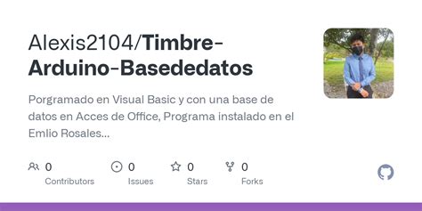 Github Alexis2104timbre Arduino Basededatos Porgramado En Visual Github Alexis2104timbre Arduino Basededatos Porgramado En Visual