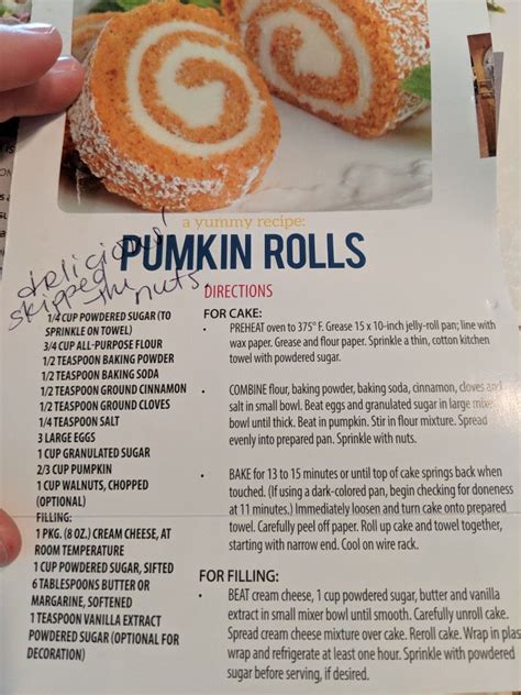 Pumpkin Roll Recipe