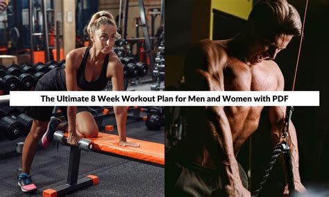 8 Week Full Body Workout Plan For Men And Women With Pdf