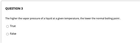 Solved QUESTION Boiling Points Are Not Affected By Chegg