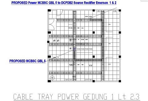 Power Cable Tray Electrical Layout Autocad Dwg Plan