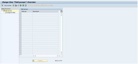 OBBJ SAP Tcode Maintain Sample Account Field Groups