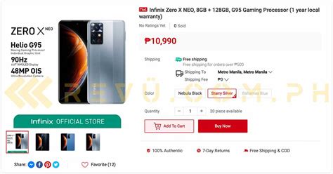 Infinix Zero X Neo Lands In Ph With P Price Tag Rev