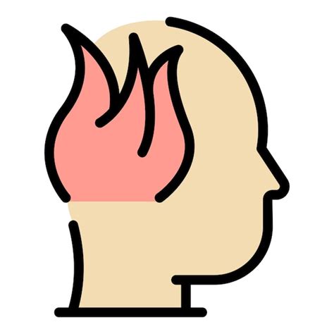 Premium Vector Fire Thinking Icon Outline Vector Critical Think Business Skill Color Flat