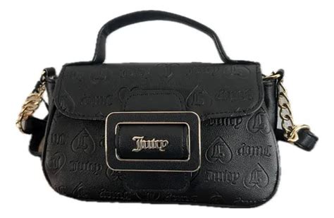 Bolsa Juicy Couture Made You Look Crossbody Negro Estampado Oro Negro