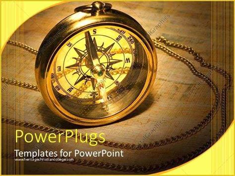 Free Compass Powerpoint Template Of Powerpoint Template A Pass With A Brownish Background
