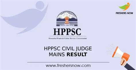 Hppsc Civil Judge Mains Result 2023 Out Cut Off Merit List