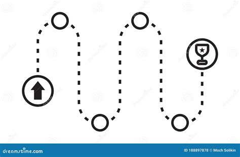 Product Roadmap Project Navigation Roadmapping Line Art Icon For