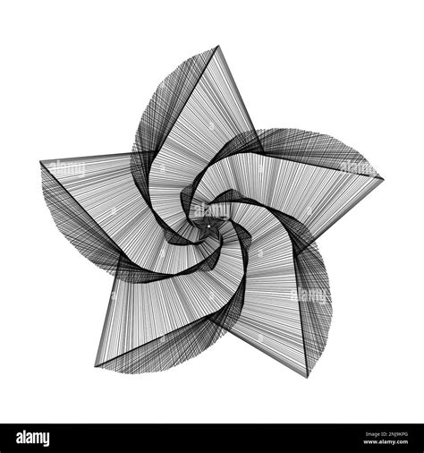 Abstract Background Pattern Line Illusion Extends From The Corner Star Vector Illustration