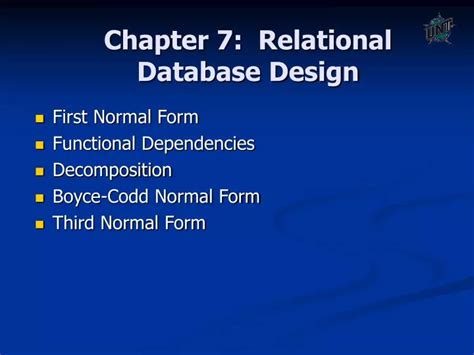 Ppt Chapter 7 Relational Database Design Powerpoint Presentation