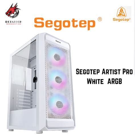 Segotep Artist Pro White Rgb Argb 3x Fan Controller 12cm 120mm Chassis Gaming Casing Pc Atx