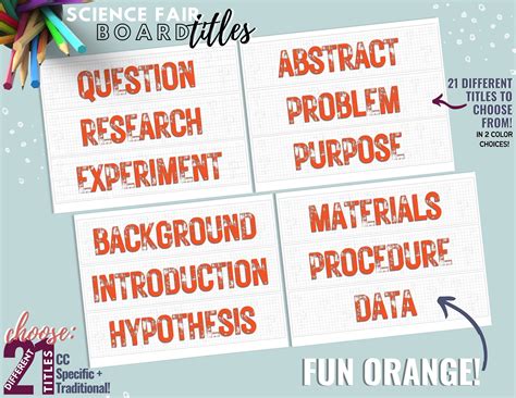 Ch A Science Fair Project Board Titles Classical Conversations
