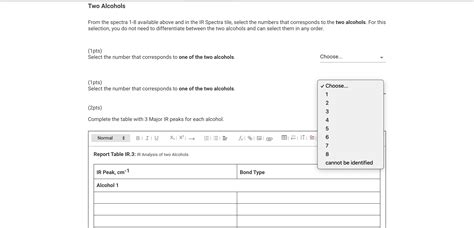 Solved Complete The Table With 3 Major Ir Peaks For Each Alkene
