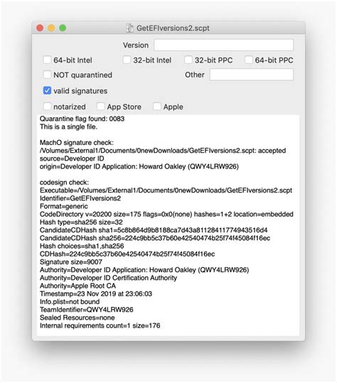 How To Check Quarantine 64 Bit Signature And Notarization For Almost Anything The Eclectic