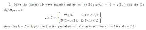 Solved Solve The Linear 1d Wave Equation Subject To The