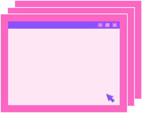 Pink Frame Computer Window User Interface For Text Blank Page Element For Decoration 12896532 Png