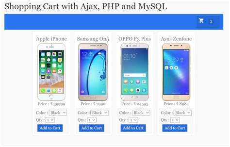 Shopping Cart With Ajax Php And Mysql Phpzagcom