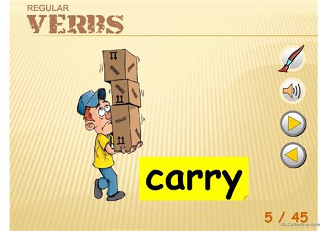 Regular Verbs Ppt General Readin English Esl Powerpoints