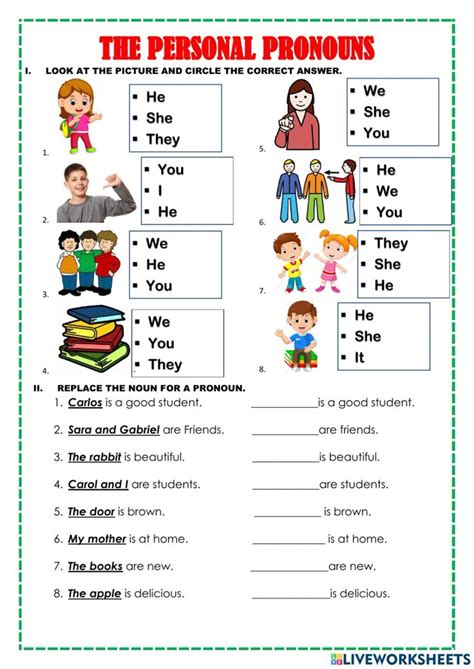 Lets Practice The Personal Pronouns Worksheet Personal Pronouns