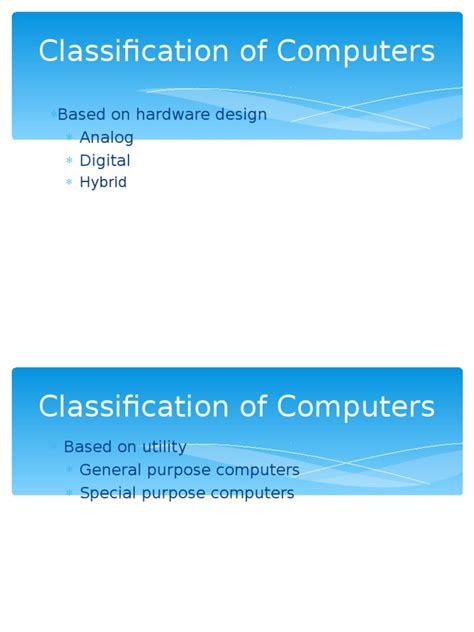 Classification Of Computers Personal Computers Desktop Computer Free 30 Day Trial Scribd