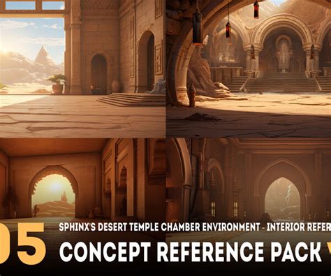 Artstation 205 Arts Sphinxs Desert Temple Chamber Environment