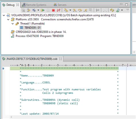 using a launch configuration with existing jcl to debug or collect code coverage with a batch