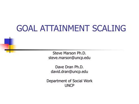 Ppt Goal Attainment Scaling A Comprehensive Guide Powerpoint