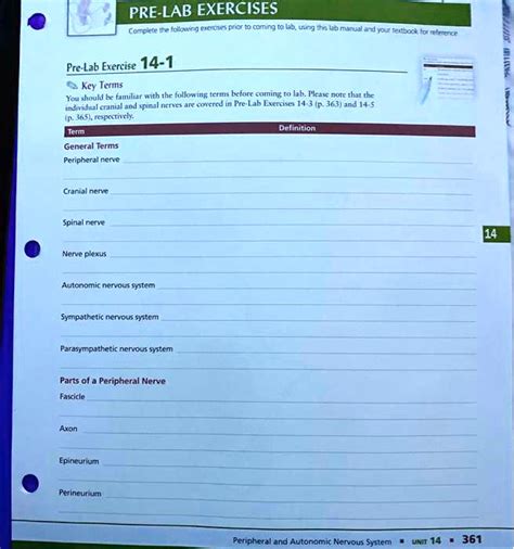 Solved Pre Lab Exercise 14 1 Key Terms P 365 Respectively Term