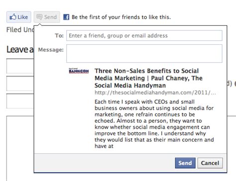 Facebook S New Send Button How To Use Install Benefit Practical Ecommerce